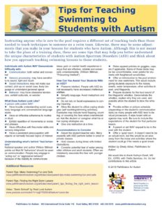 swimming – teaching students with autism to swim – Pathfinders for Autism