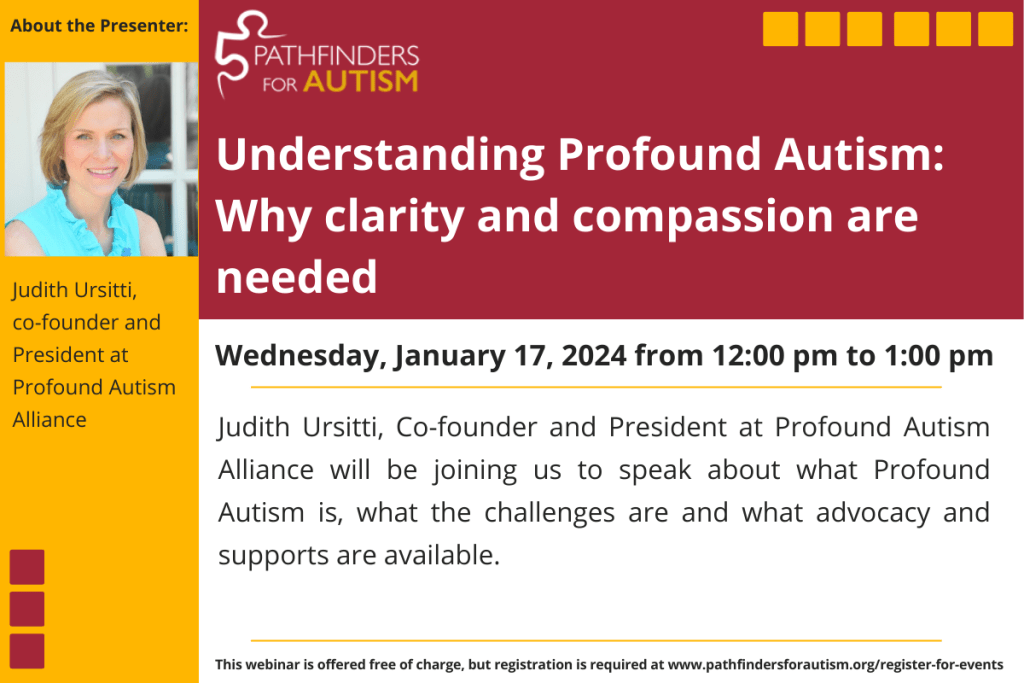Understanding Profound Autism webinar – Pathfinders for Autism