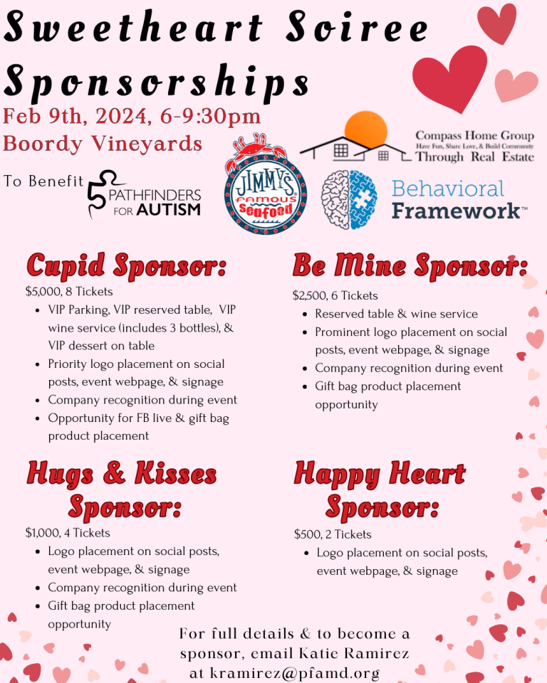 Sweetheart Soiree 2024 Sponsorship – Pathfinders for Autism