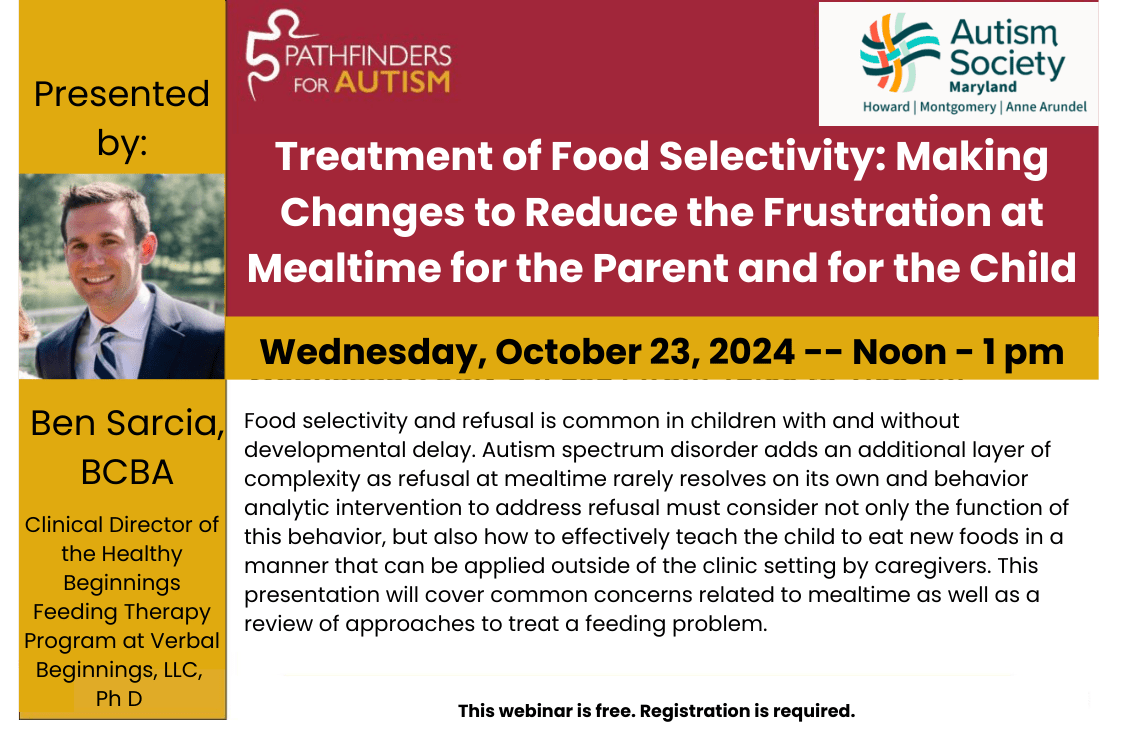 Treatment of Food Selectivity webinar – Pathfinders for Autism